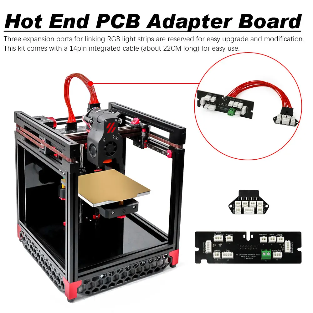 Hot End PCB Adapter Board Kit 3D Printer Frame Adapter Board with 23CM ...