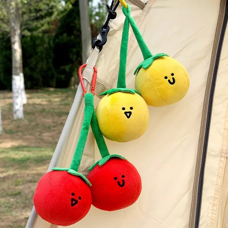 Cherry Tomato Pendant Bag Decoration Cartoon Fruit Vegetable Plush Toy ...