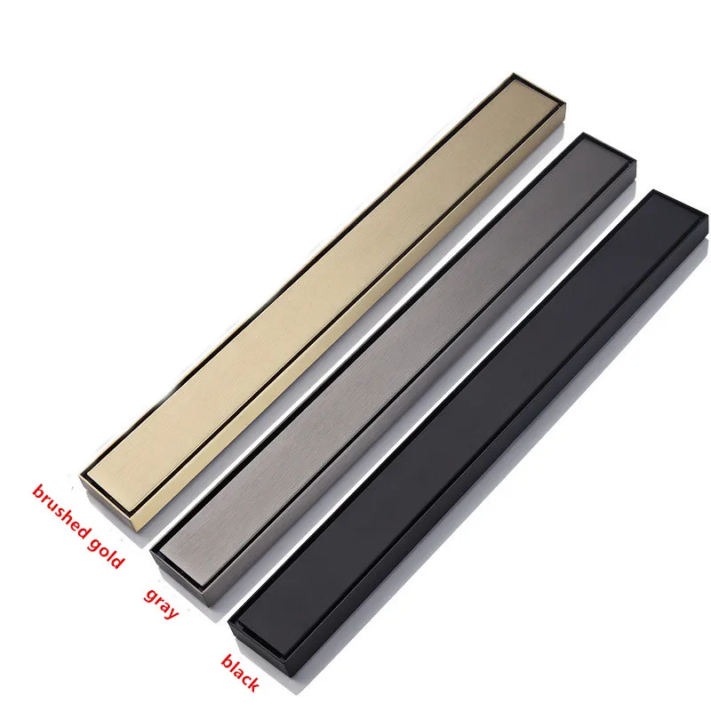 Escurridor-de-pelo-de-acero-inoxidable-tira-larga-de-color-negro-dorado ...