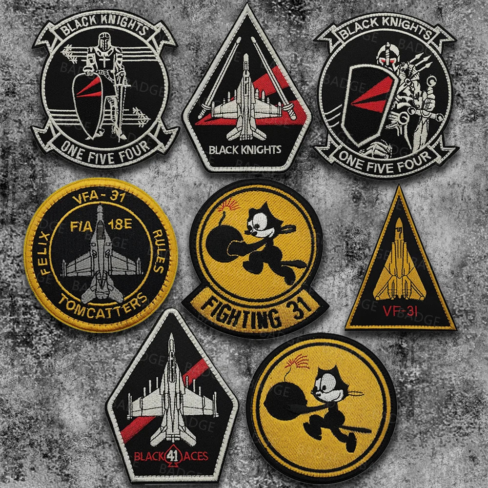 VF-31-Tomcat-lutador-bordado-voo-Patches-Black-Knight-Ases-Armband ...