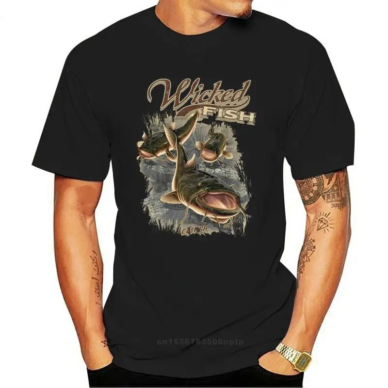 T-shirt-de-p-che-au-poisson-chat-pour-hommes-chasse-au-poisson-chat-cl ...