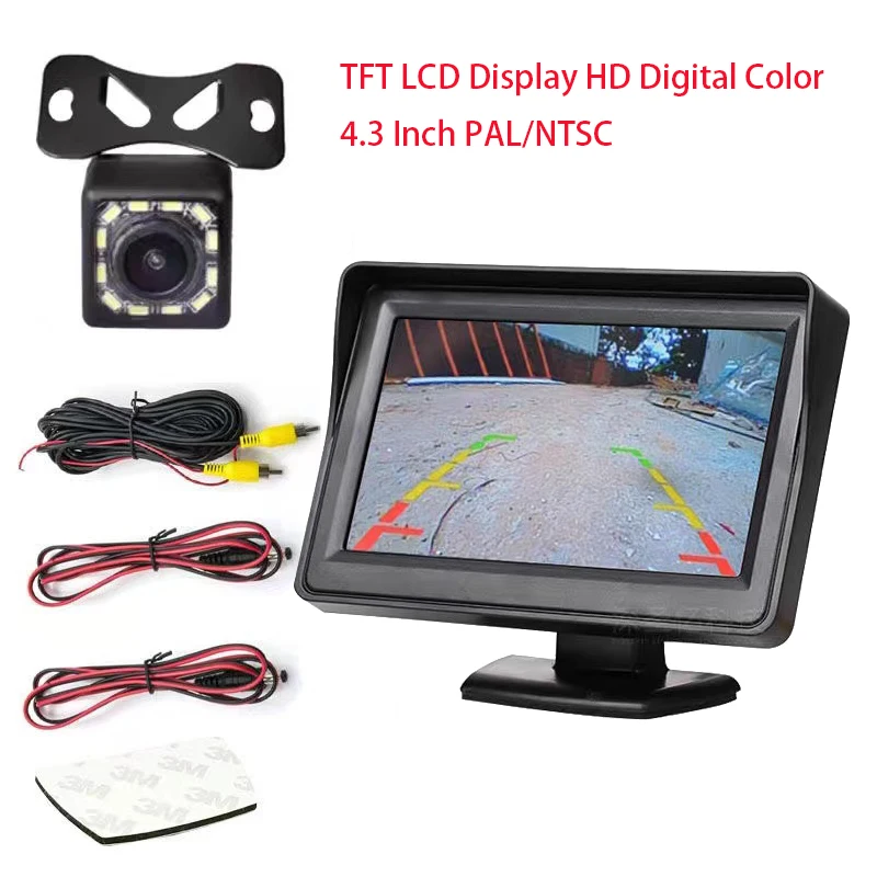 Parking-Backup-Car-Monitor-4-3-inch-Screen-for-Rear-View-Reverse-Camera ...