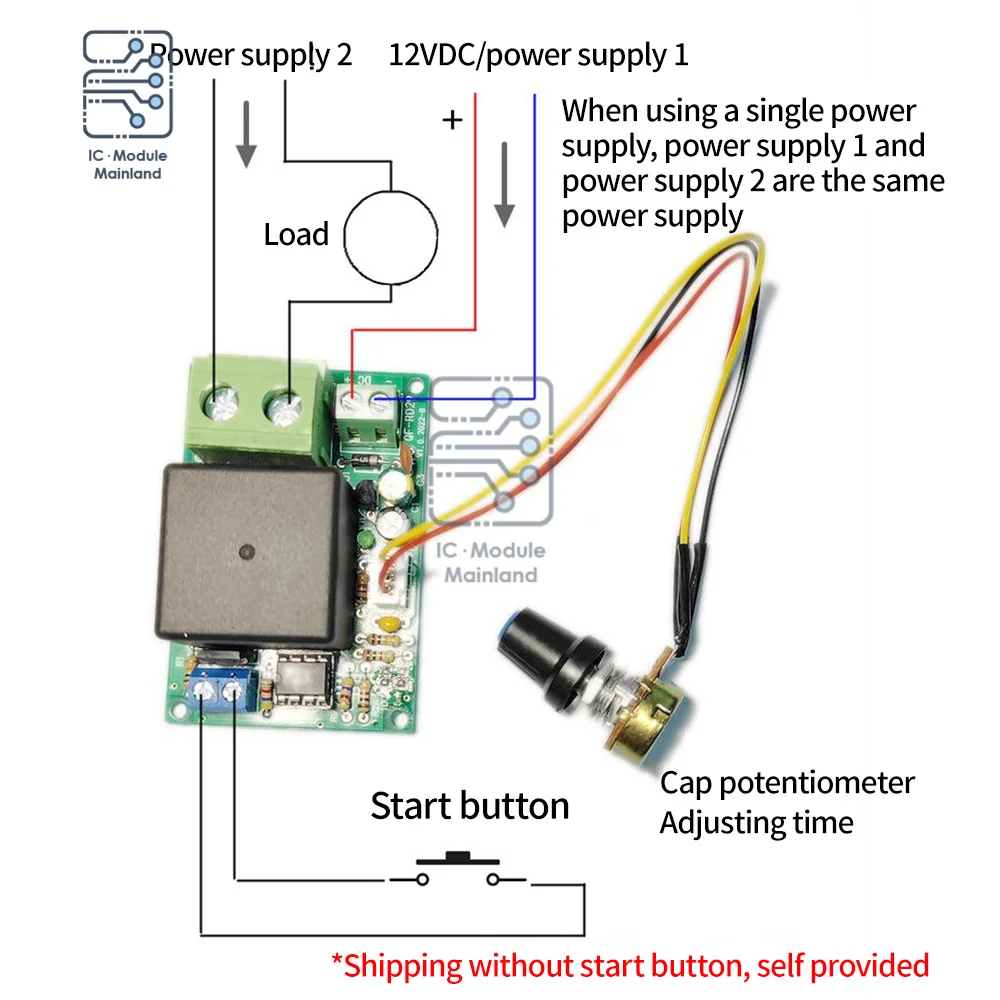 DC-12V-24V-80A-Timer-Module-Adjustable-Timer-Delay-Turn-Off-Timing ...