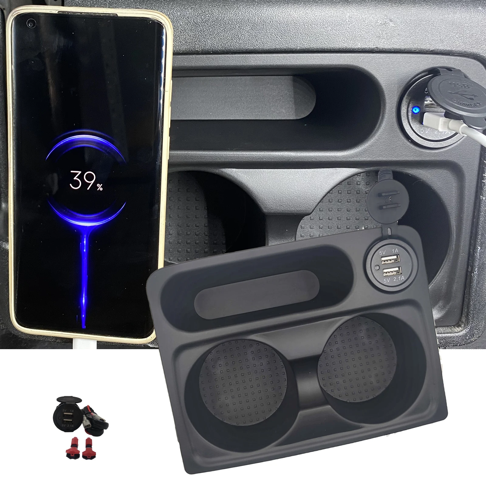 With USB Cup Holder For V73 V75 V77 Mitsubishi Pajero 3 Drinks Holders ...