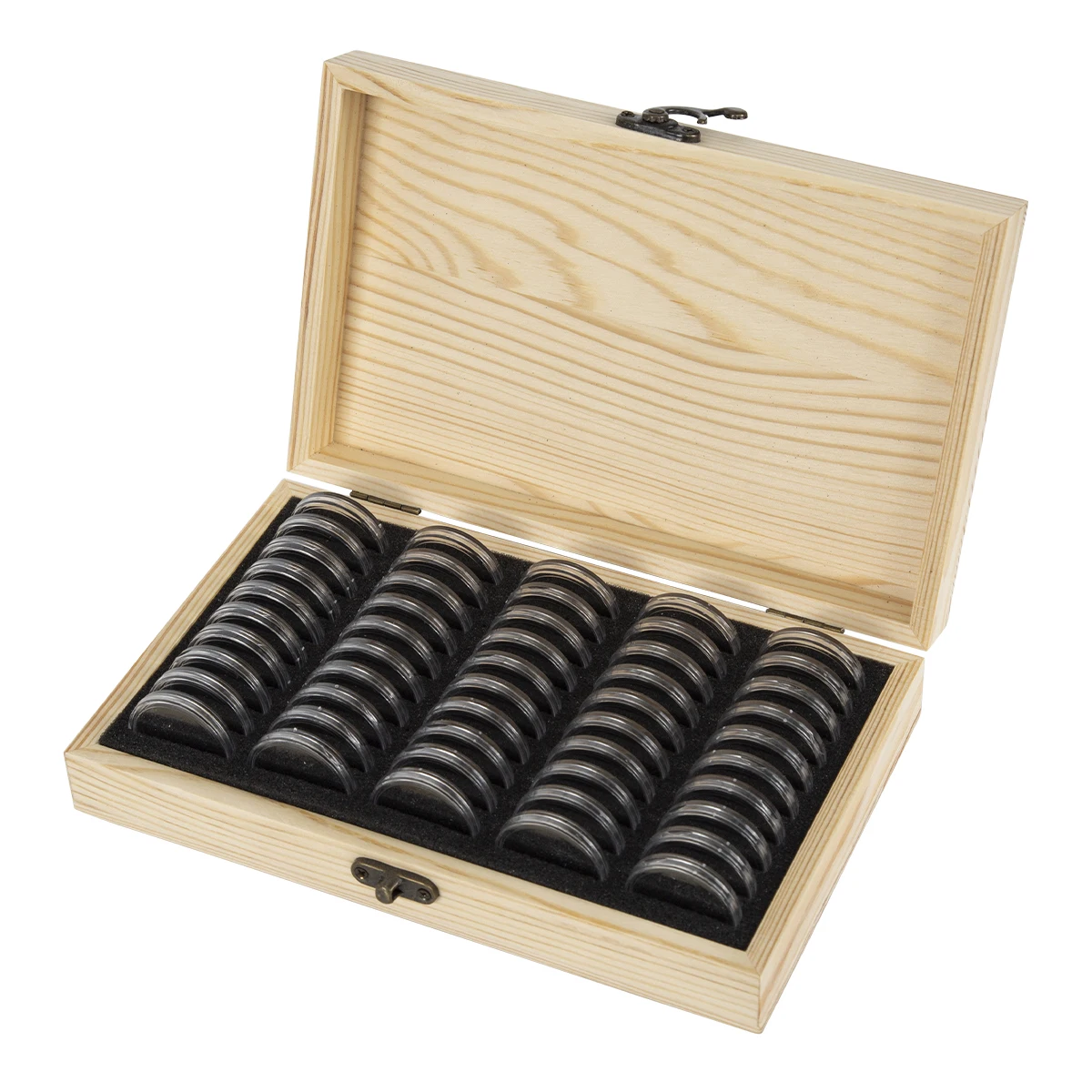 50pcs Coin Capsule Case With Adjustment Pad 30mm Commemorative Coin ...