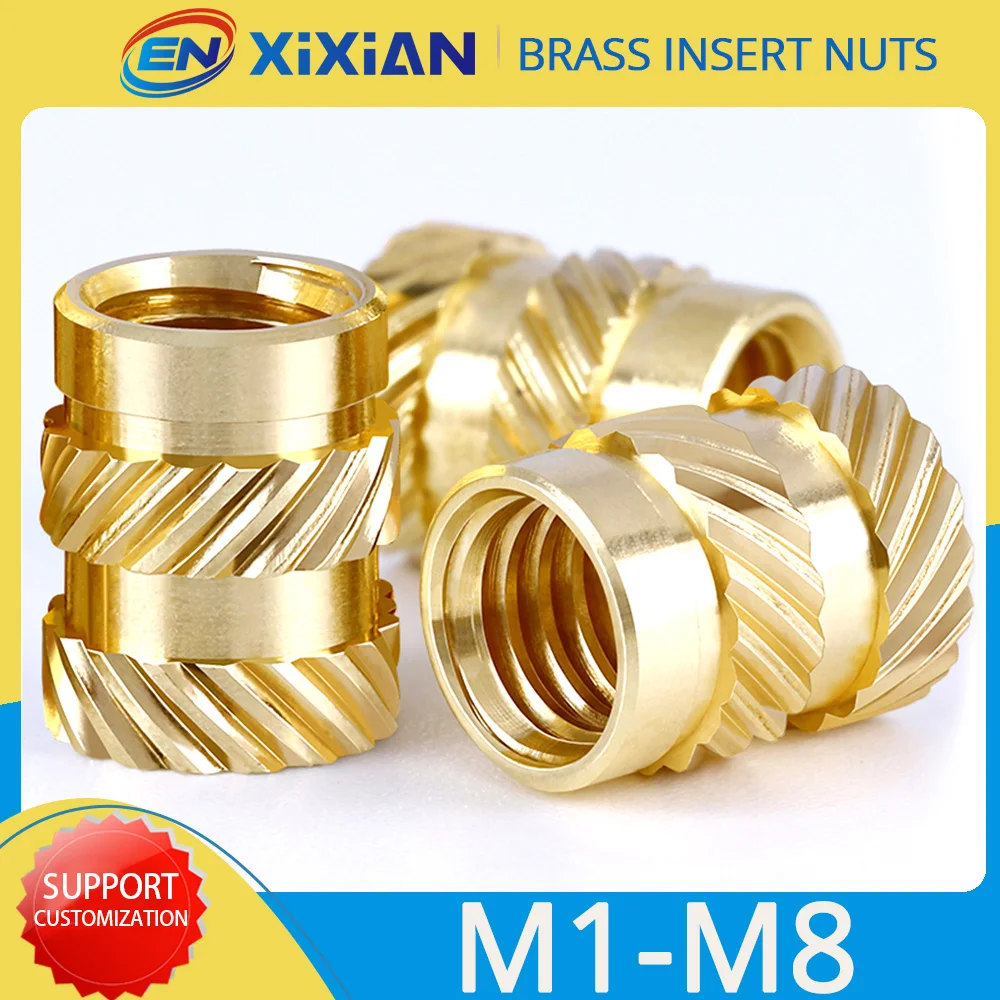 M1 M1.4 M1.6 M1.7 M2 M2.5 M3 M4 M5 M6 M8 Brass Insert Nut Hot Melt Knurled Thread Heat Injection ...
