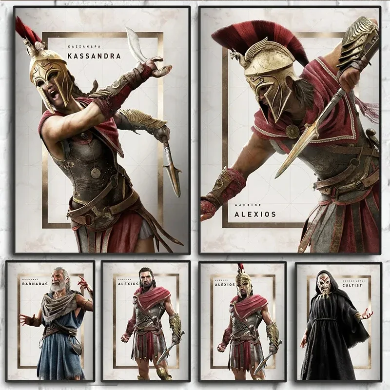 AC-Odyssey-Characters-Canvas-Painting-Assassins-C-Creed-Video-Game ...