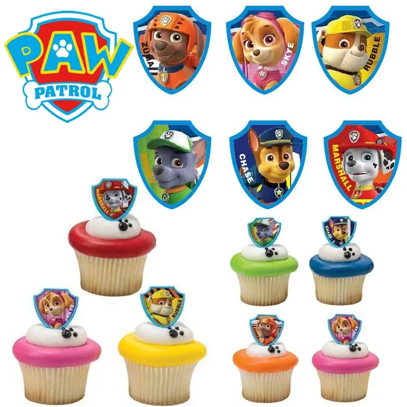 Paw-Patrol-Ring-Baking-Cake-Decoration-Set-Children-Birthday-Party-Plug ...