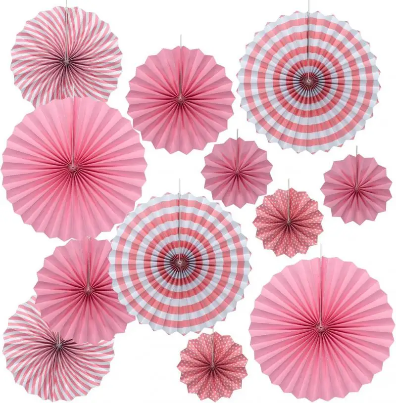 6pcs-set-Paper-Fan-Flowers-Wheel-Tissue-Paper-Fans-Hanging-Flower-Paper ...