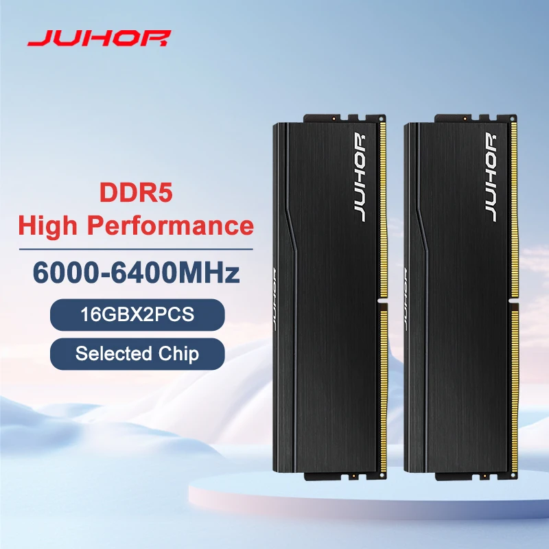JUHOR Ram DDR5 32GB (16GBX2) 6000MHz 6400MHz DDR5 6400MHz Desktop ...