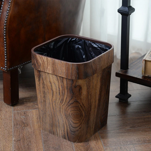 Decorative Wood Kitchen Trash Cans