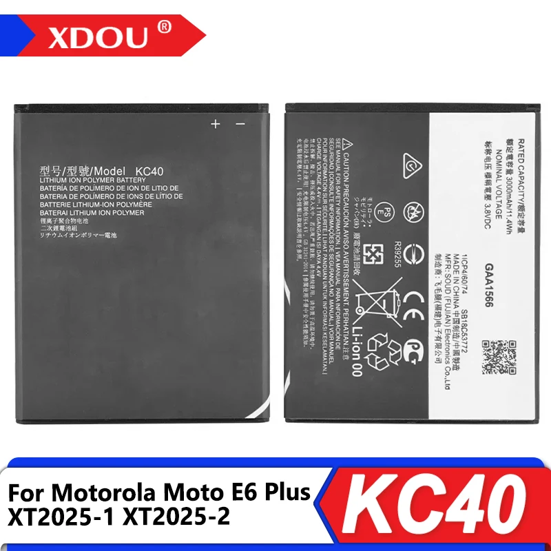 Brand New KC40 3000mAh Battery For Motorola Moto E6 Plus XT2026-1 ...