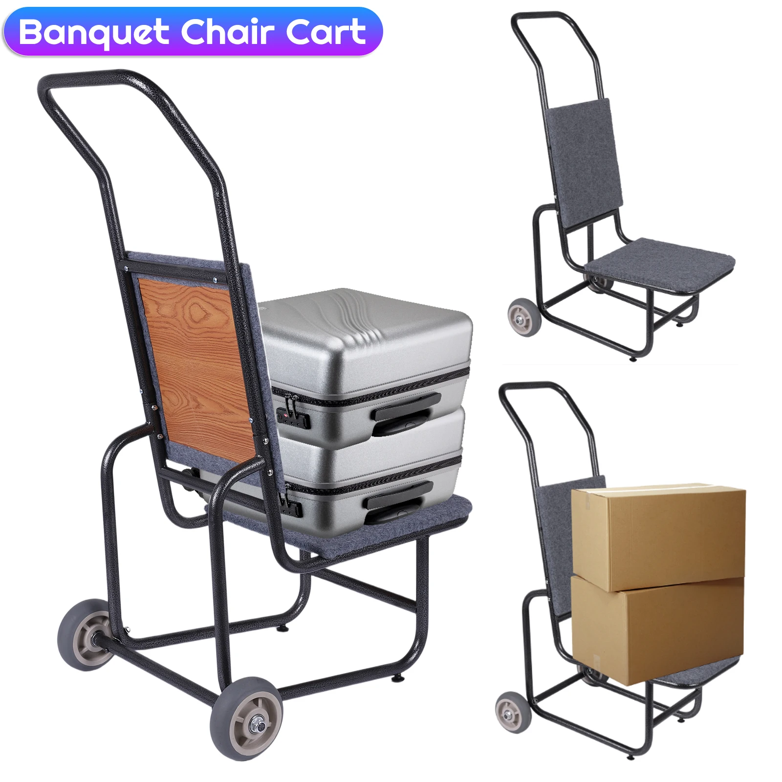 Banquet Chair Cart Multifunctional Stacking Chair Dollies Wear Resist ...