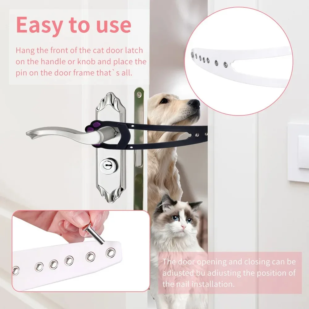 New-style-second-generation-cat-door-lock-Adjustable-elastic-door-lock ...