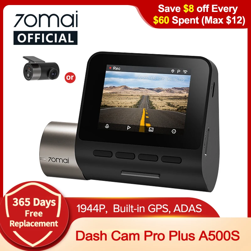 70mai Dash Cam Pro Plus+ 70mai Plus Car Dvr Built-in Gps 1944p Speed ...