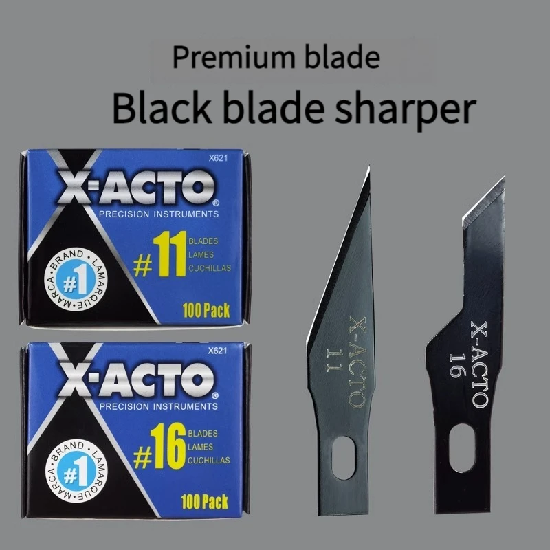 100 blades X-ACTO premium engraving black blade 11/16 professional ...