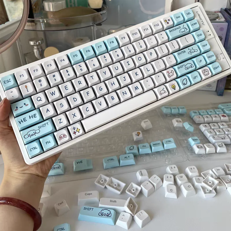 Sanrio Kawaii Cinnamoroll Keycaps 129keys PBT Key Caps XDA Profile Diy ...