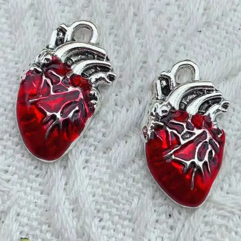 10pcs Human Heart Organ Charms Science Medicine Anatomical Pendant ...
