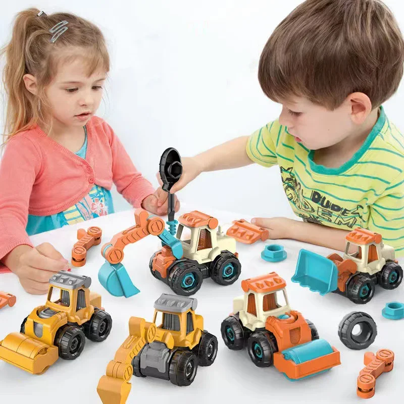 4Pcs-Set-Engineering-Car-Toy-Children-s-Assemble-Plastic-Toy-Vehicles ...
