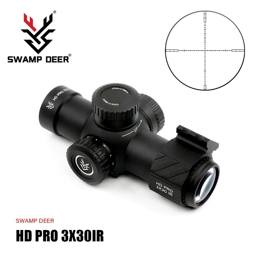 SWAMP-DEER-HD-PRO-3X30-Tactical-Rifle-Scope-Red-Reticle-Riflescope ...