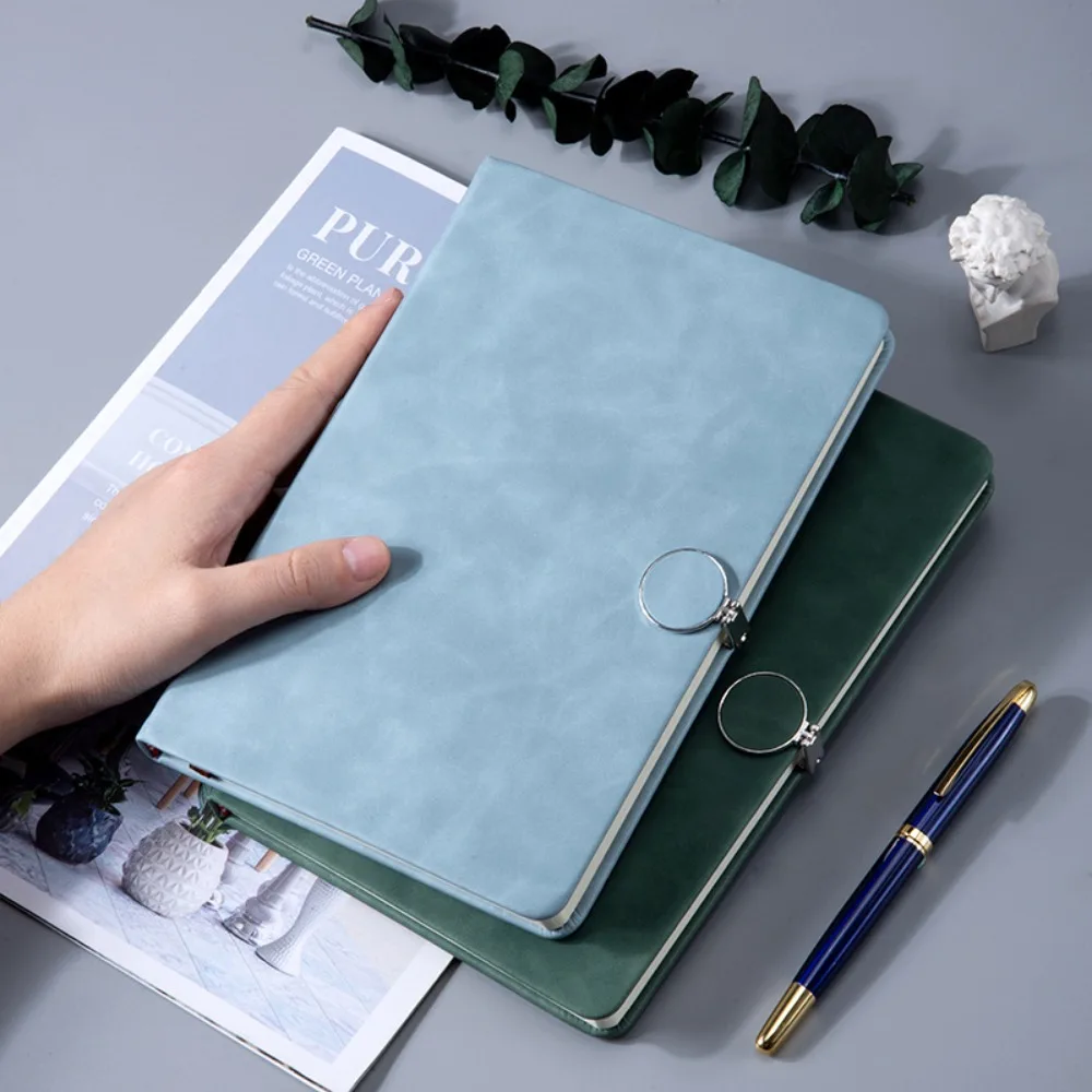 A5-Simple-Creative-Round-Buckle-Notebook-Business-Soft-Leather ...