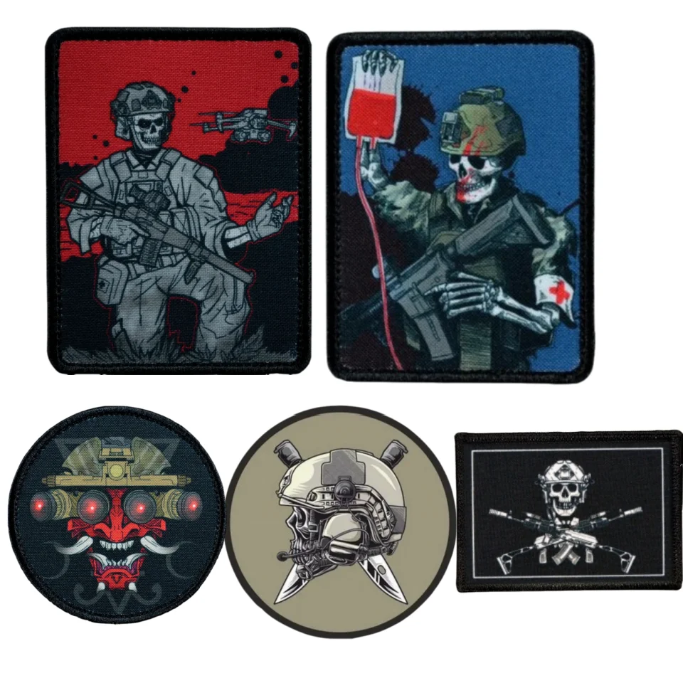 Russian-Medical-Services-Skeleton-Soldier-Morale-Tactical-Patch ...