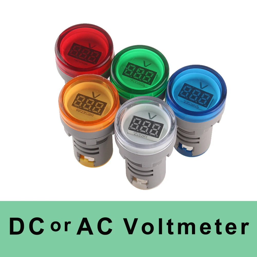 1PC-22MM-DC5-60V-or-AC60-500V-LED-Voltmeter-Voltage-Meter-Indicator ...