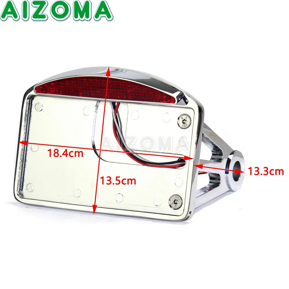 Universal Motorcycle Side Mount LED License Plate Holder Brake Tail ...