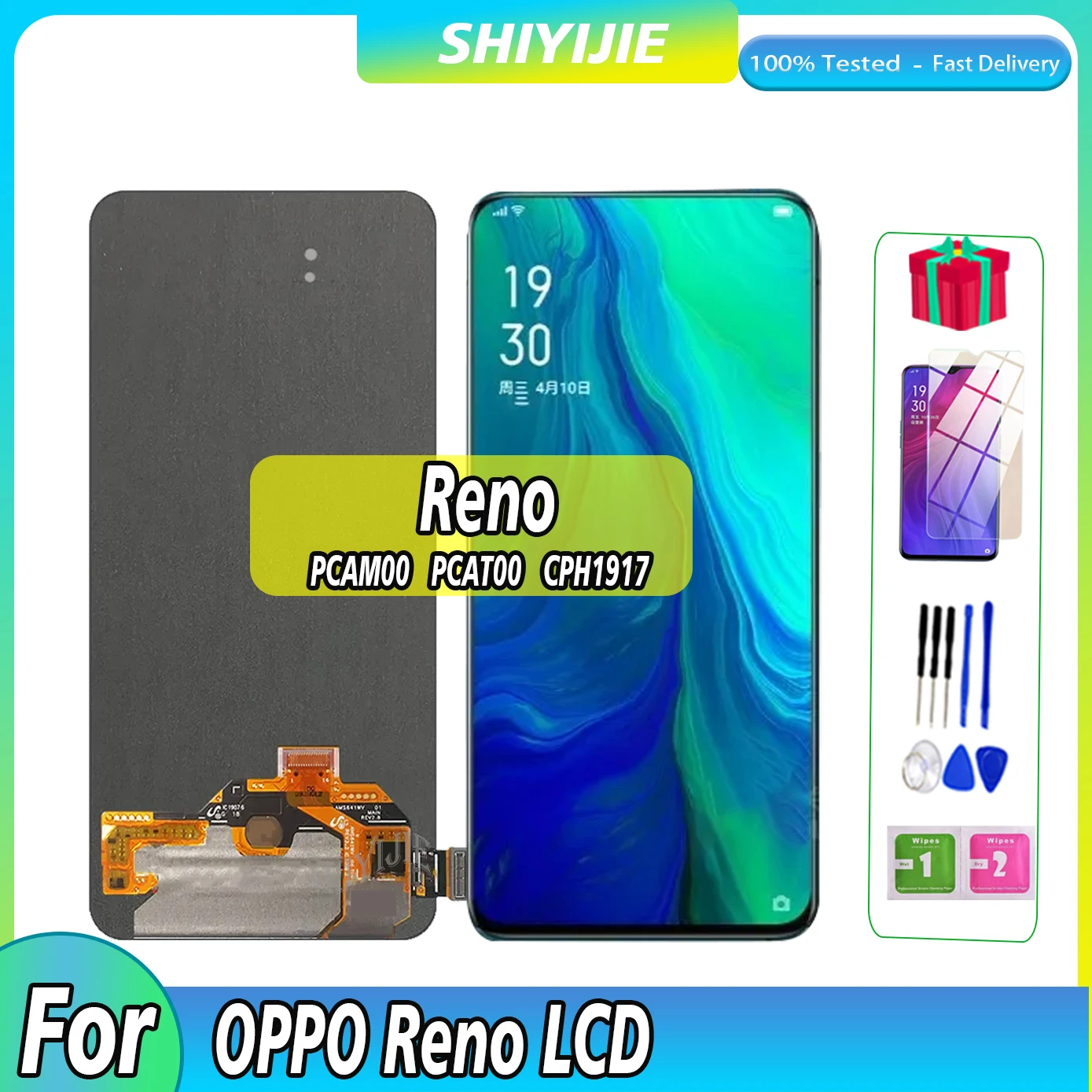 6.4" Original Lcd For OPPO Reno LCD Touch Screen Display For OPPO Reno PCAM00 CPH1917 PCAT00 ...