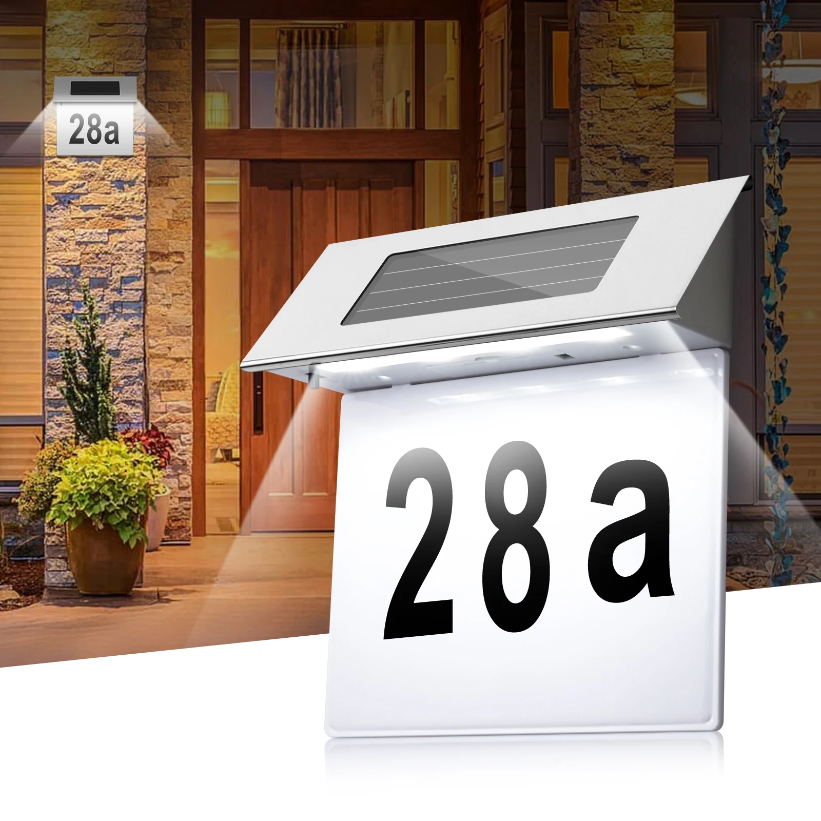 Stainless-Steel-Solar-Powered-LED-Doorplate-Number-Light-House-Door ...