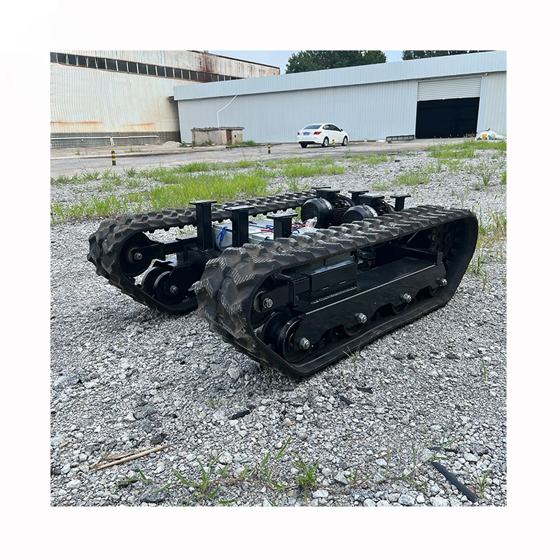 Robot-rubber-track-chassis-with-remote-control-system-for-scientific ...