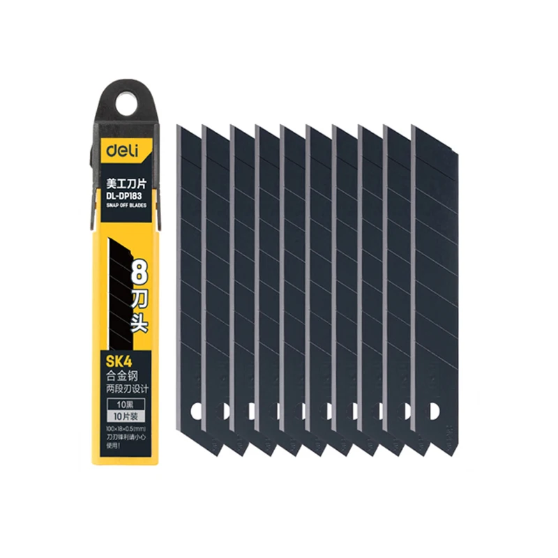 Box-Cutter-Utility-Knife-Replacement-Blades-Carbon-Steel-Metal-18mm-9mm ...