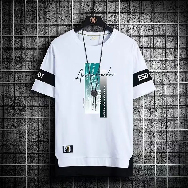 Summer hot selling men's short sleeved T-shirt men's new casual ...