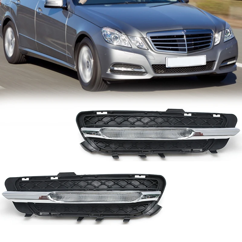 Car Front LED Daytime Running Lights DRL Fog Light For Mercedes Benz WE ...