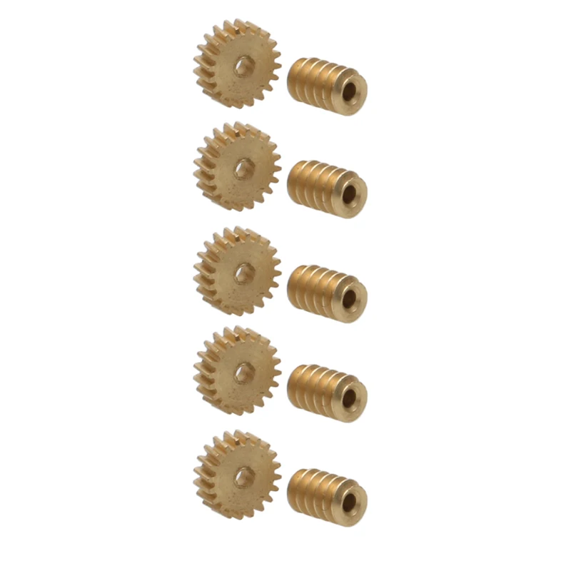 5Set-20T-0-2M-Micro-Mini-Worm-Gear-Modulus-0-2-Shaft-Gears-Pinion ...