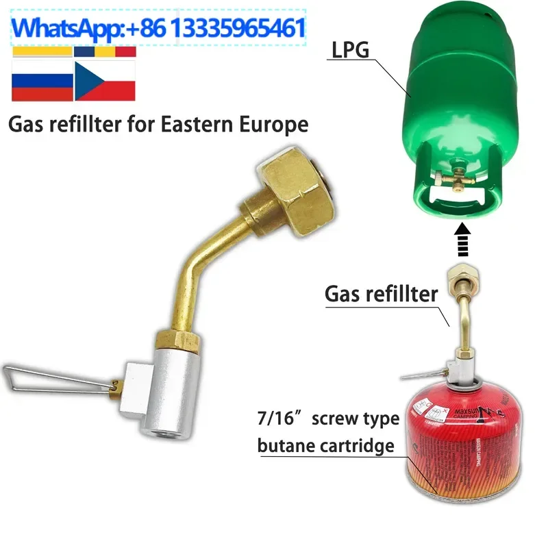 Flat gas tank valve Russian German propane inflatable valve Bridge 7/16 ...
