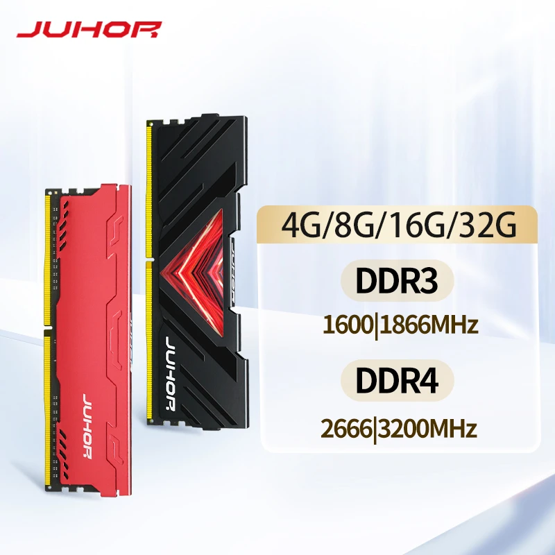 Juhor Memoria Ram Ddr3 8g 4g 1866mhz 1600mhz Ddr4 8g 16g 2666mhz Desktop Memory Udimm 1333mhz ...