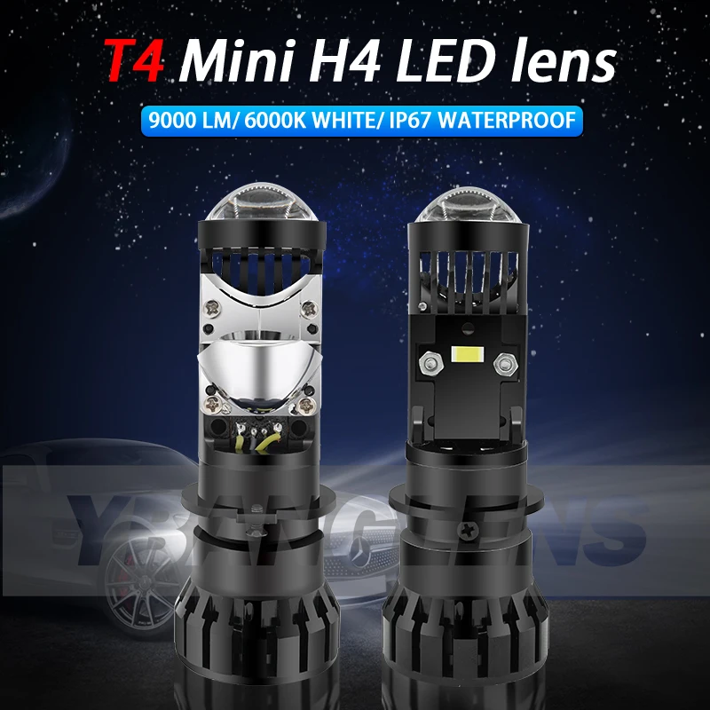 T4-120W-H4-H7-LED-Mini-Projector-Lens-Headlight-Automobles-Canbus-Bulb ...