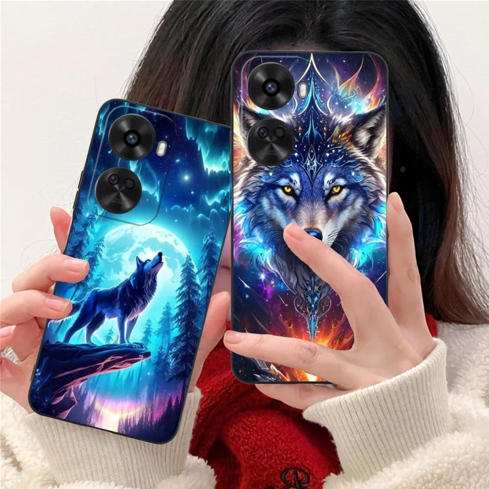 Majestic Wolf Art Black Soft Phone Cover Shell for Nova7 SE (Z2)