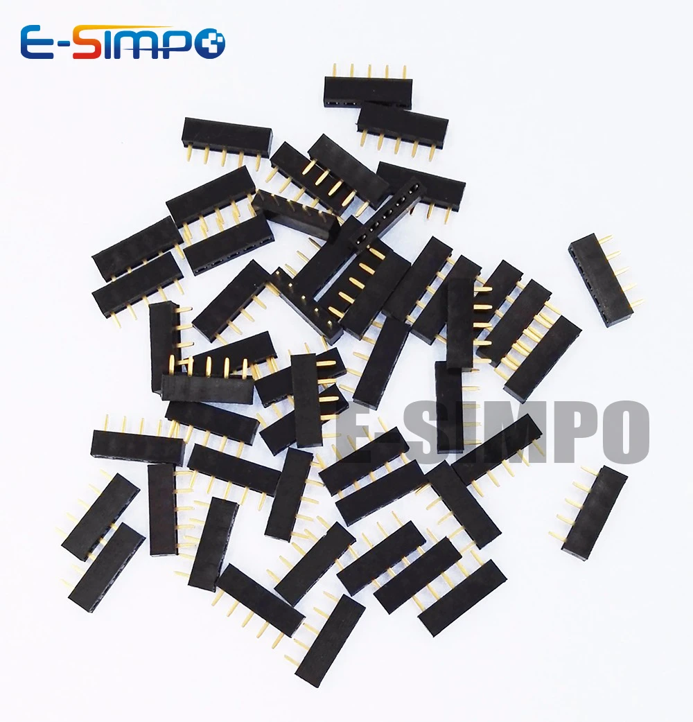 100pcs 2.54mm Ph3.5 Single Row Low Profile Straight Female 1x2/3/4/5/8/10p Rohs Goldplate Pcb ...