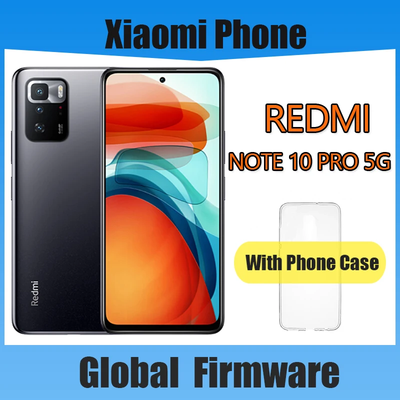 Global ROM Xiaomi Redmi Note 10 pro 5G Cellphone，6GB 128GB NFC ...