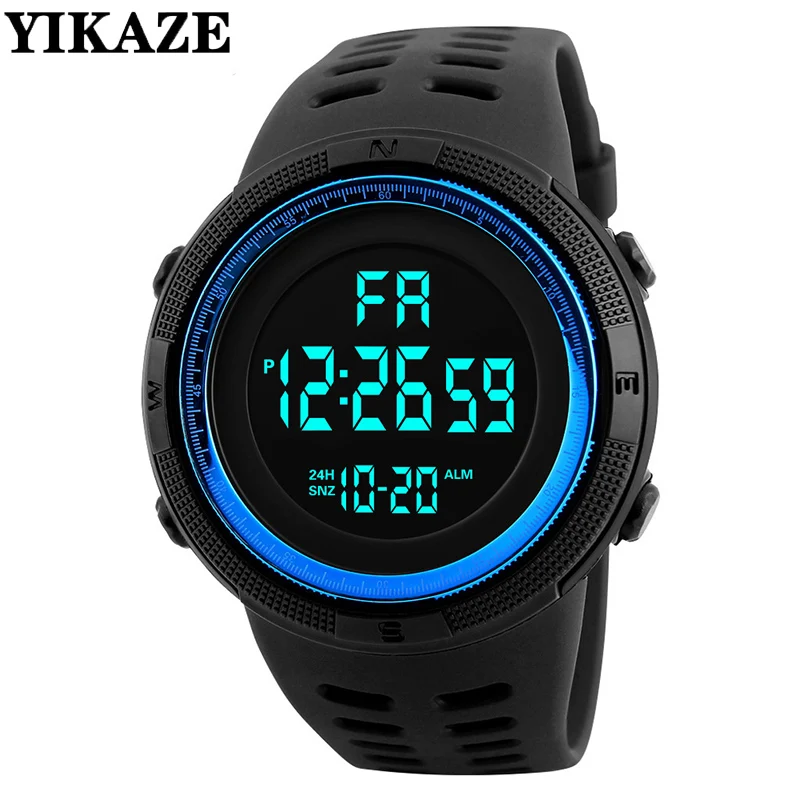 Digital Men Watch Military Sports Wristwatch Multifunction Waterproof ...