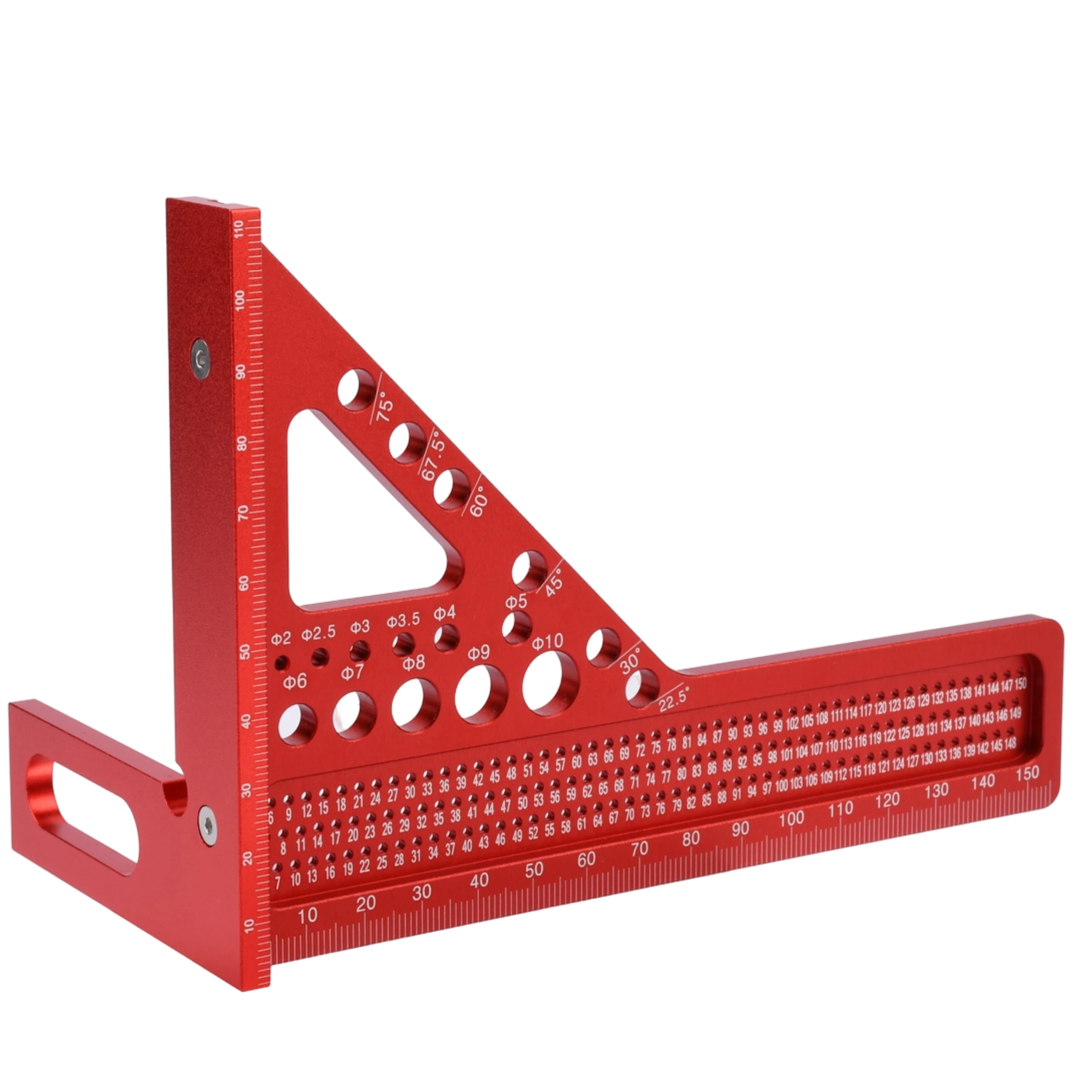 Aluminum Alloy T-Shaped Right Angle Protractor 3D Multi-Angle Measuring ...