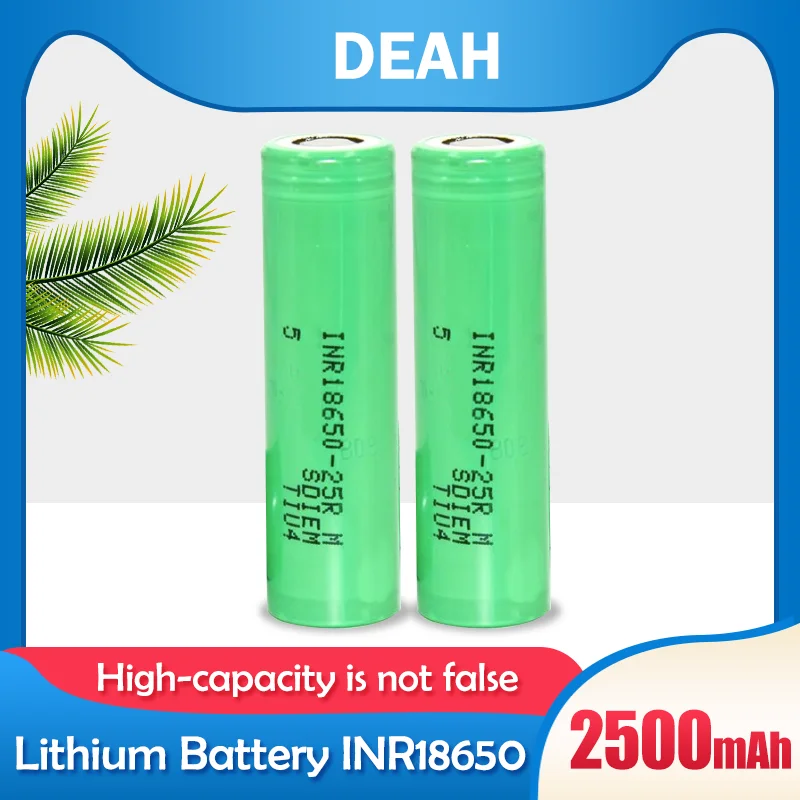 1-10PCS Original 3.6V 2500mah 18650 battery For Samsung INR18650 25R ...