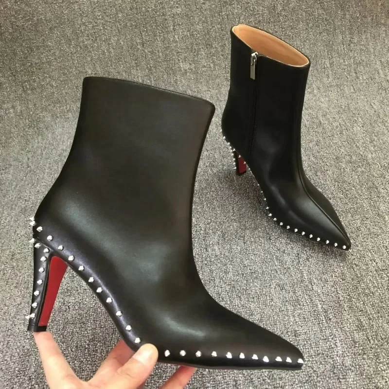 2023-NEW-Top-Quality-Red-Bottom-Boots-for-Women-Sexy-Pointed-Toes-with ...