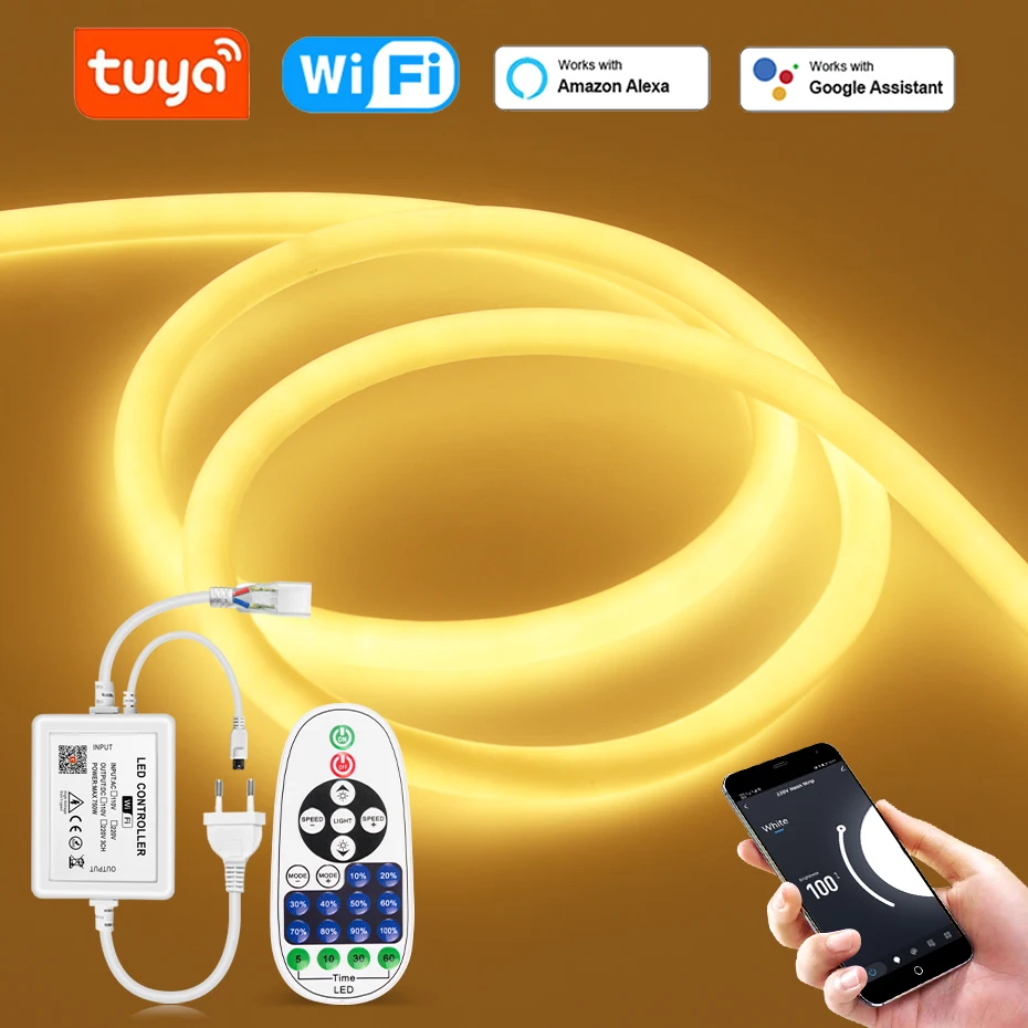360-Round-Tuya-Wifi-LED-Neon-Strip-Light-AC-220V-120LEDs-m-Smart-Led ...