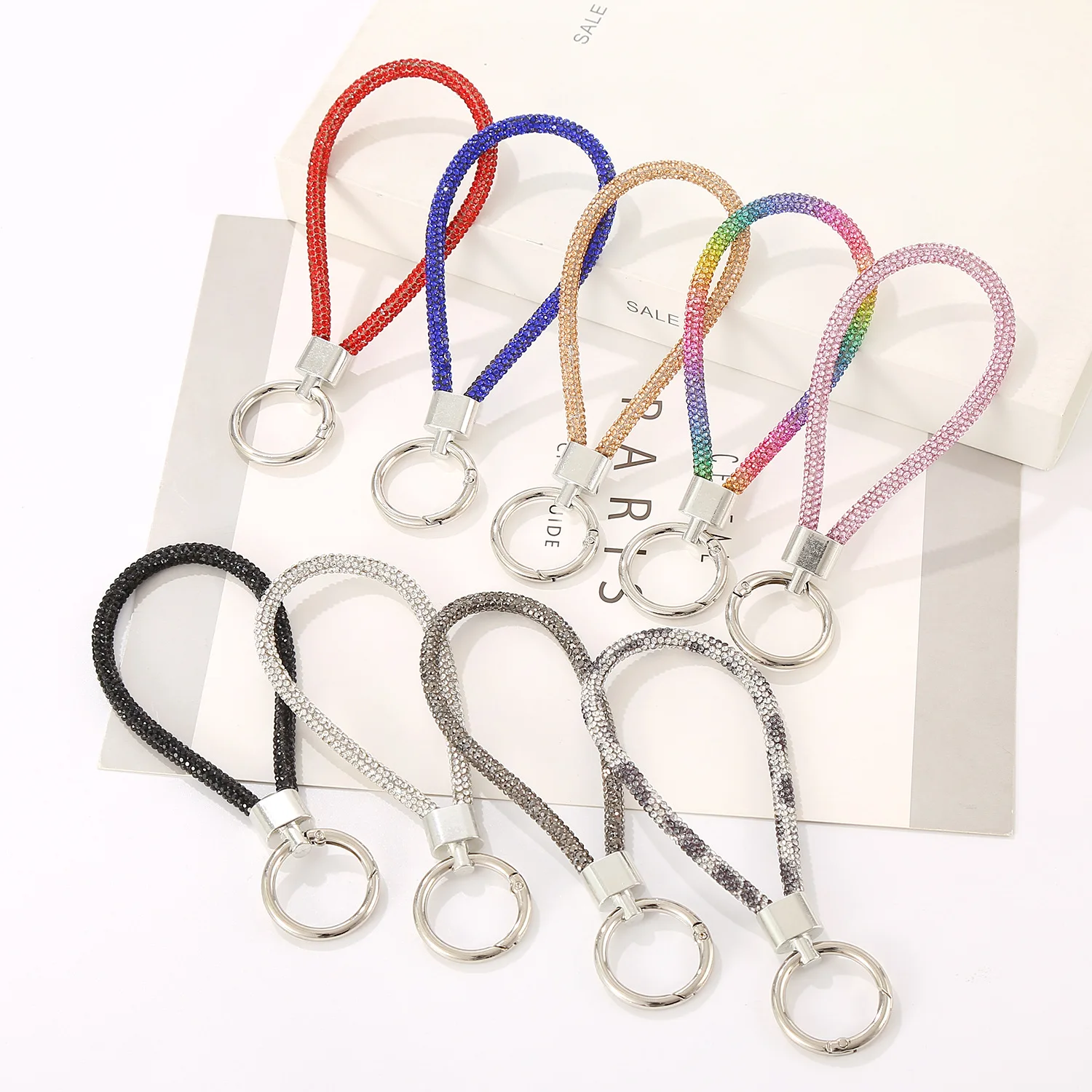 Fashionable-Diamond-Rope-Keychain-DIY-Bag-Pendant-Key-Chain-Holder-Car ...