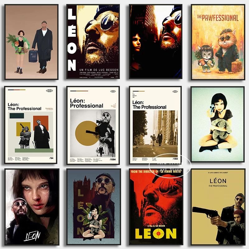 Leon Movie Poster Print Famous Leon The Professional Canvas Painting ...