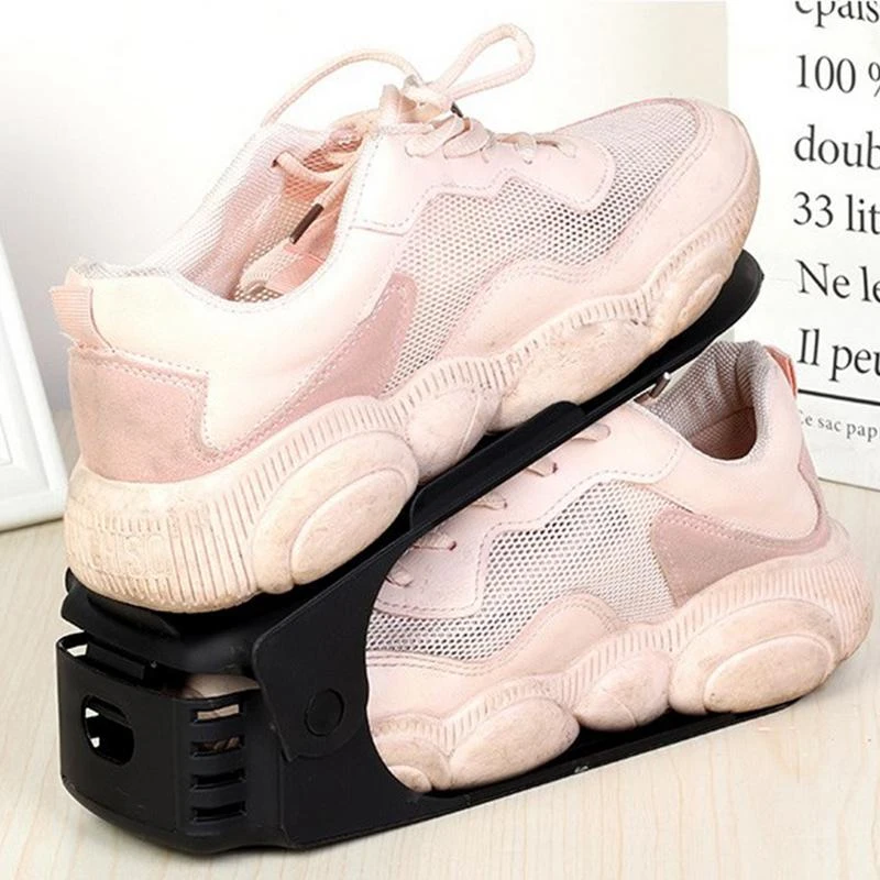 Adjustable Shoe Stacker 10 Pcs Double Deck Shoe Rack Holder Footwear ...