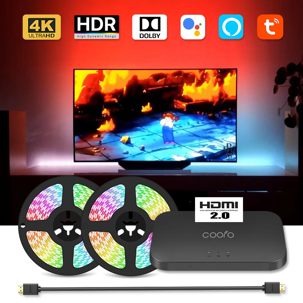 Ambiente LED Strip Light Set para TV e PC, Smart Sync LED Light, Dream ...
